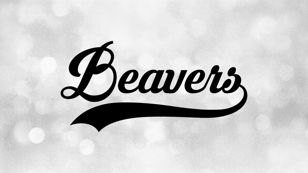 Sports Clipart: Bold Black "beavers" Team Name in Fancy Type Lettering ...