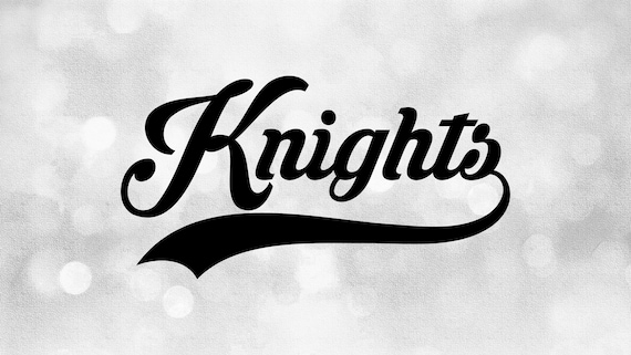 Sports Clipart: Black Team Name knights in Fancy - Etsy