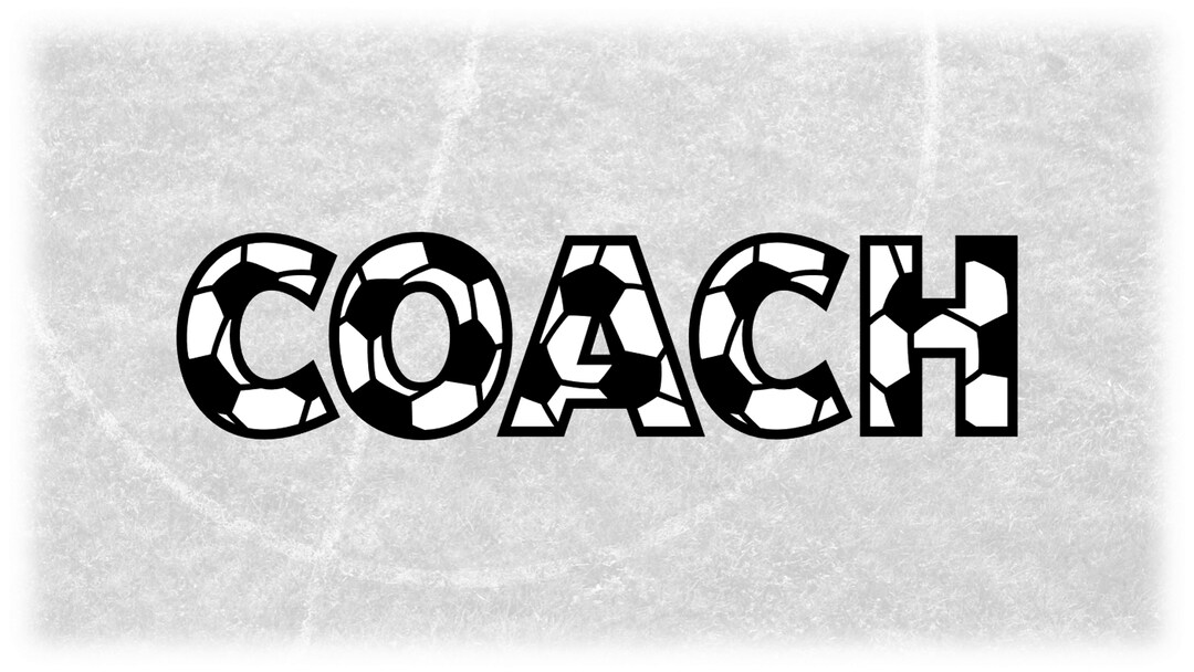 Sports Clipart: College Style Word coach in Soccer - Etsy
