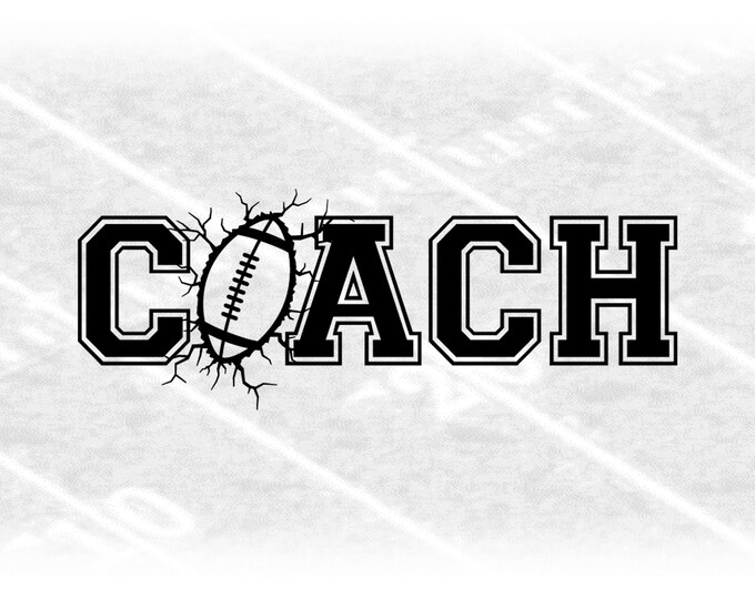 Football Coach SVG PNG JPG Football Coach Vector File Cricut File ...