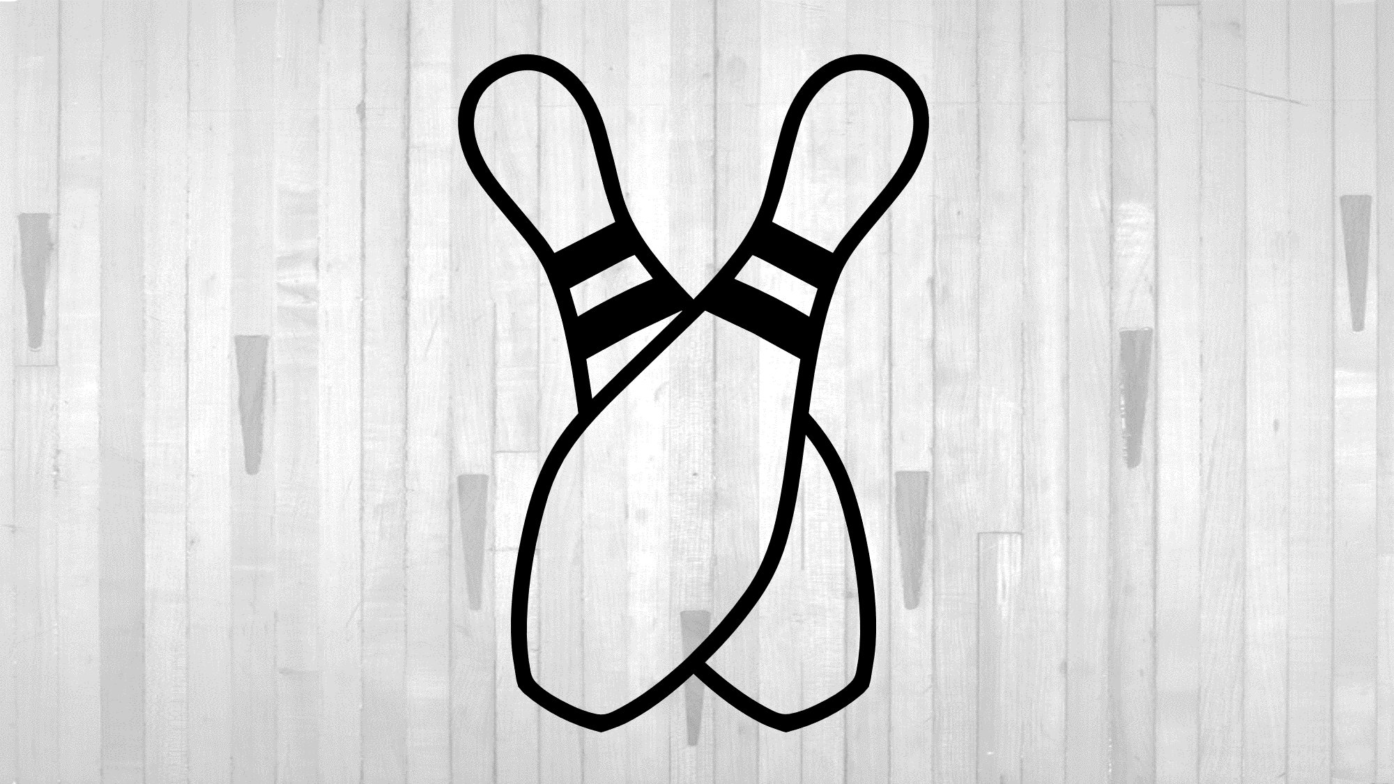 Sports Clipart: Simple Two Crossed Striped Bowling Pins in | Etsy