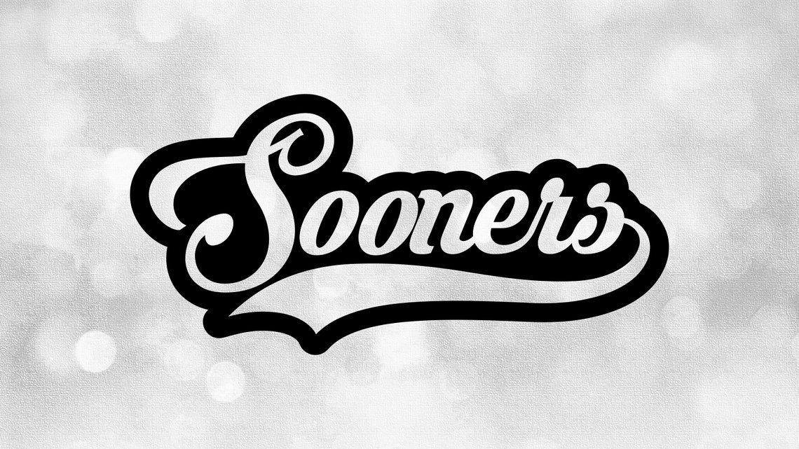 Sports Clipart: Black Word With Cutout sooners | Etsy