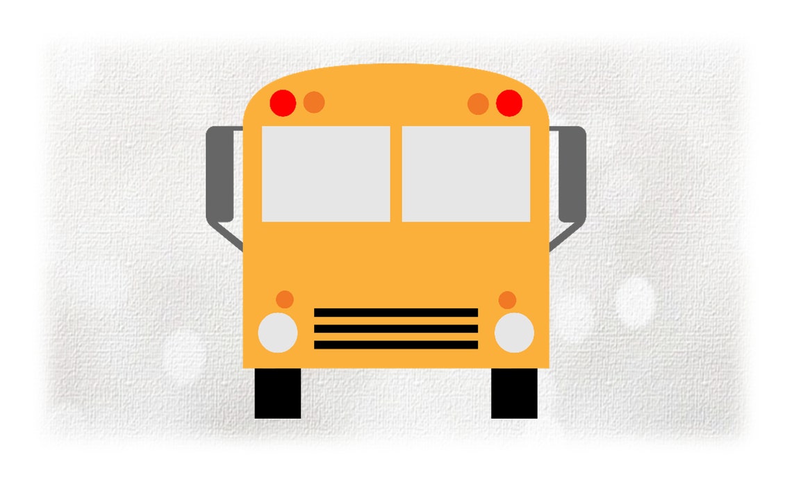 Shape Clipart: Simple Easy Color School Bus With Windows - Etsy
