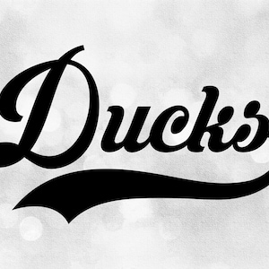 Sports Clipart: "ducks" Mascot Team Name in Fancy Print Type With ...