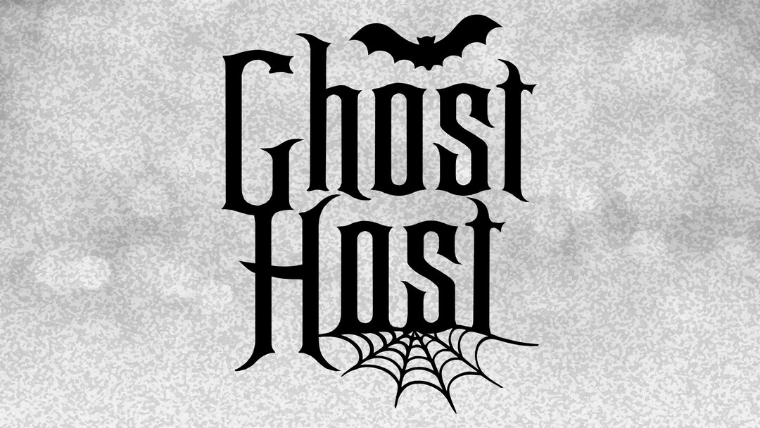 Entertainment Clipart: Black ghost Host Name Badge - Etsy