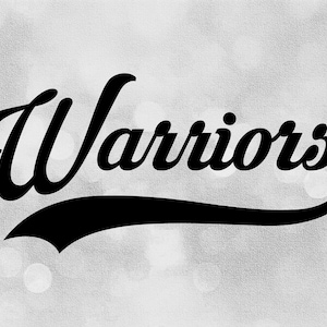 Sports Clipart: Bold Black warriors Team Name in - Etsy