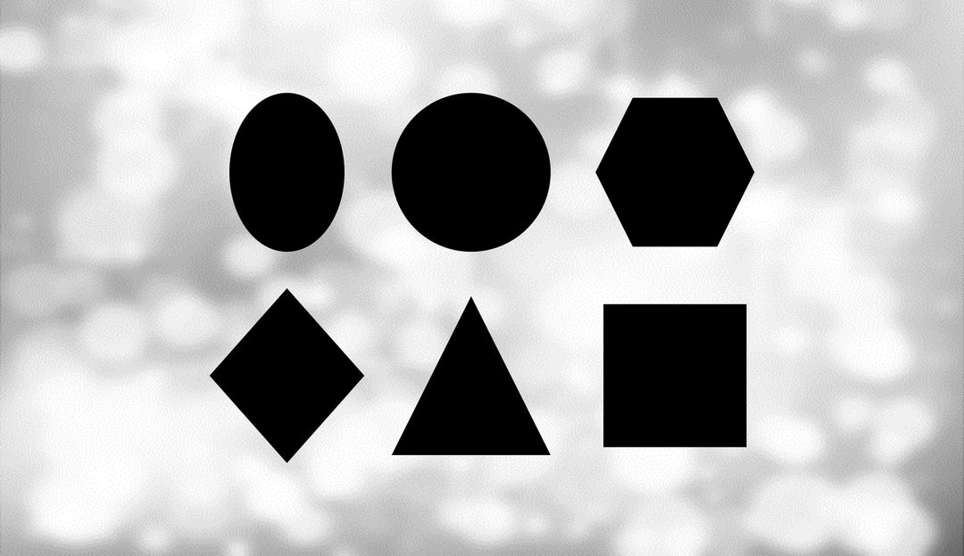 Shape Clipart: 6 Shapes Oval, Circle, Hexagon, Diamond, Triangle ...