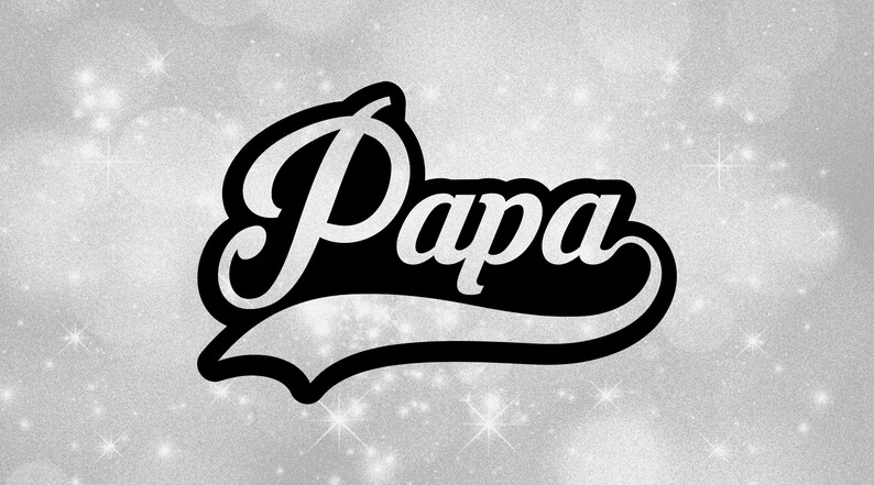Family Clipart Grandfathers: Cutout Word papa in | Etsy