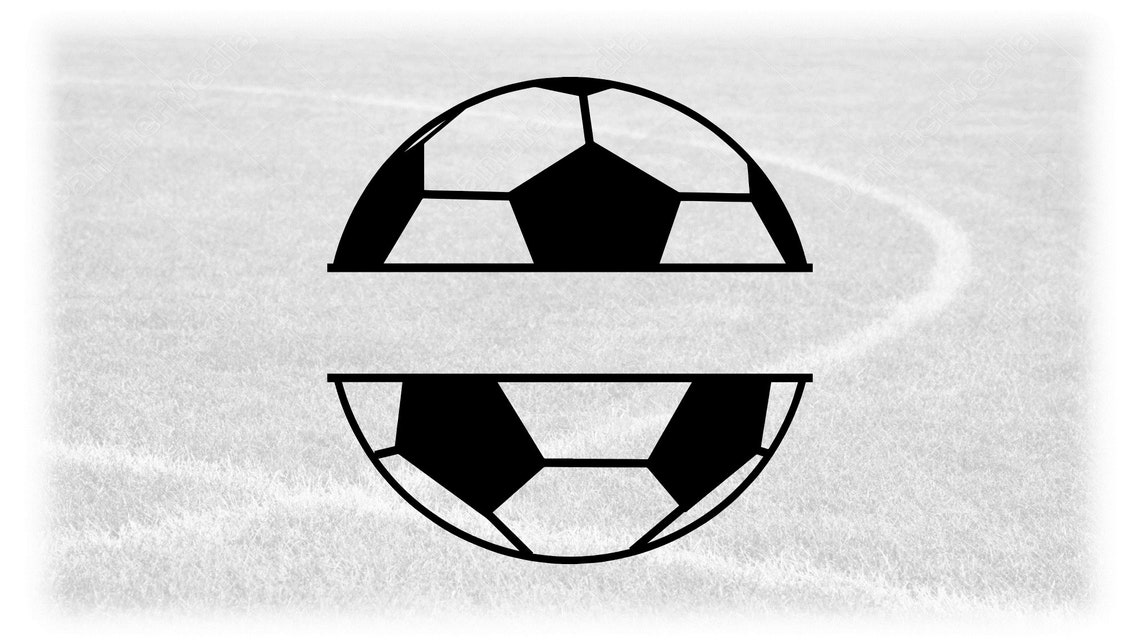 Sports Clipart: Black Split Soccer Ball With Name Frame Bold - Etsy ...