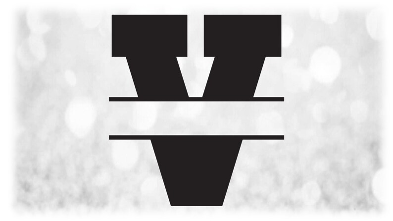 Word Clipart: Single Capital Letter v Initial or - Etsy