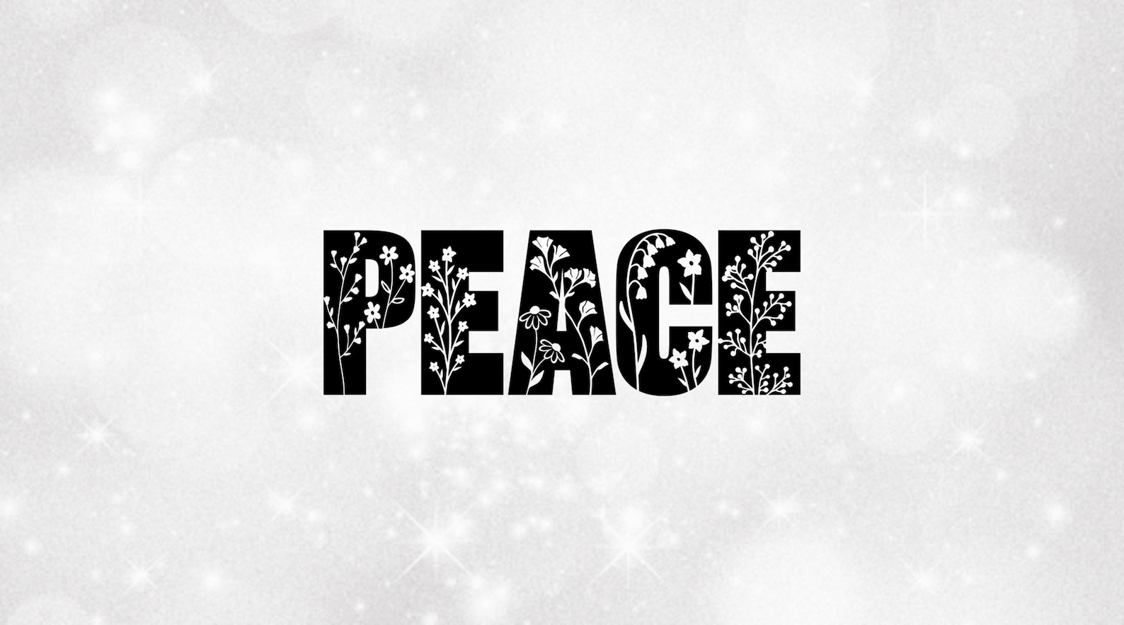 People Clipart: Bold Black Word "peace" With Many Different Beautiful ...