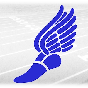 Sports Clipart: Blue Winged Running Shoe From Mercury/hermes Symbol for ...