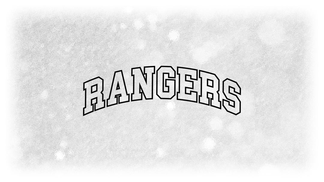 Sports Clipart: Bold Black "rangers" Team Mascot Name in College ...