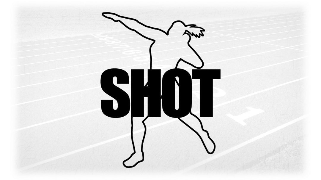 Sports Clipart: Black Track & Field Word shot W/ Female/woman/girl Shot ...