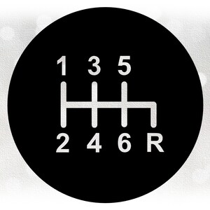 Car / Automotive Clipart: Black Round Circle 6-speed Manual / Stick ...