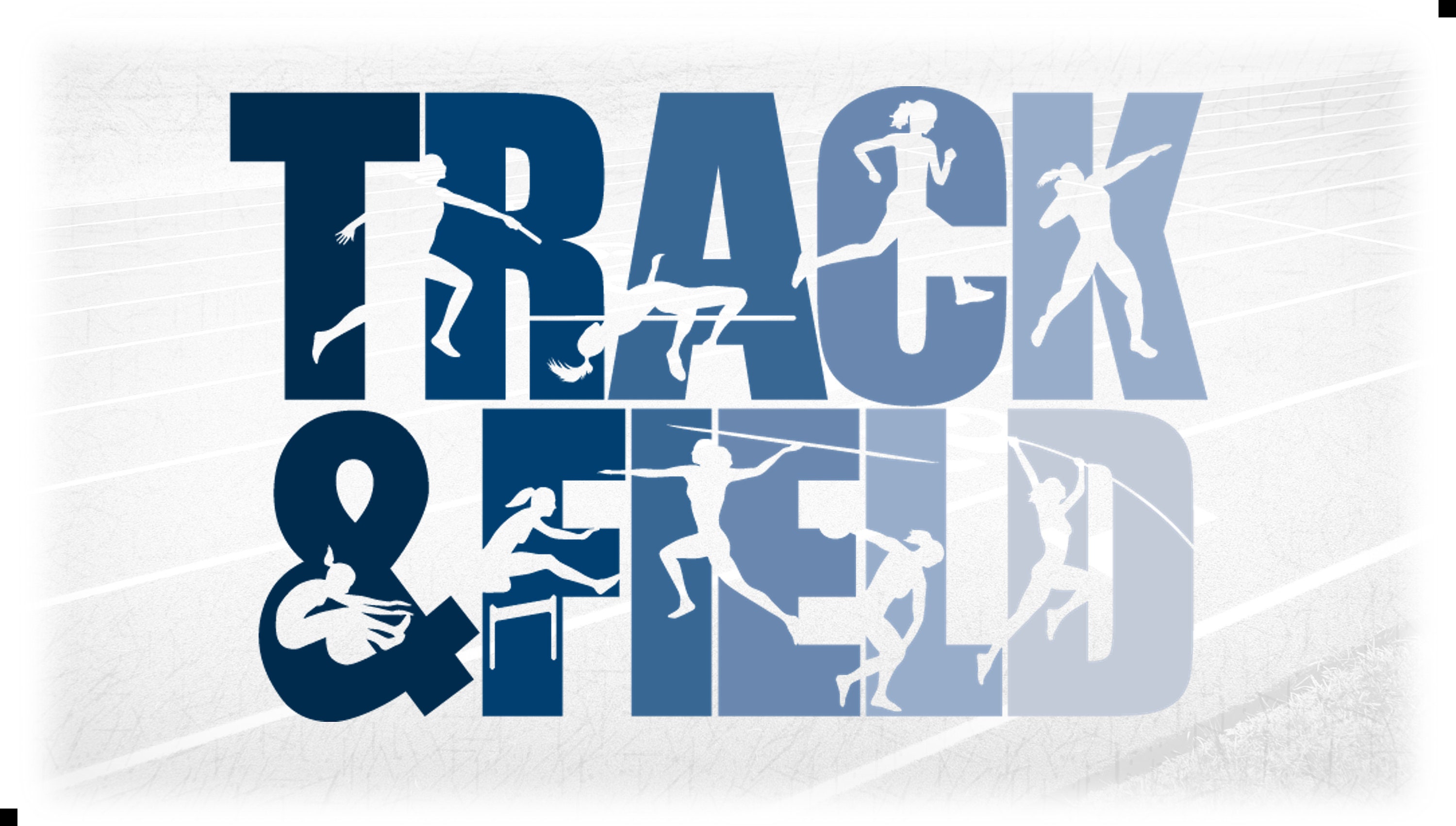 Sports Clipart: Blue Shade Words track & Field - Etsy
