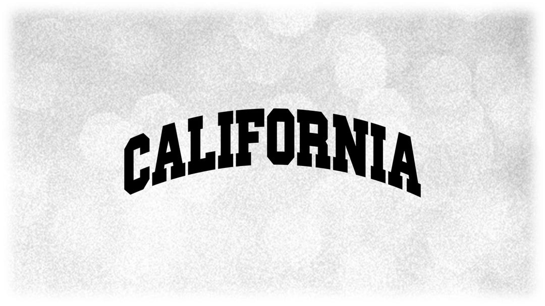 Geography Clipart: Black Arched Word California for State in the USA ...