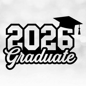 Educational Clipart: Varsity Collegiate 2026 and Script graduate With ...
