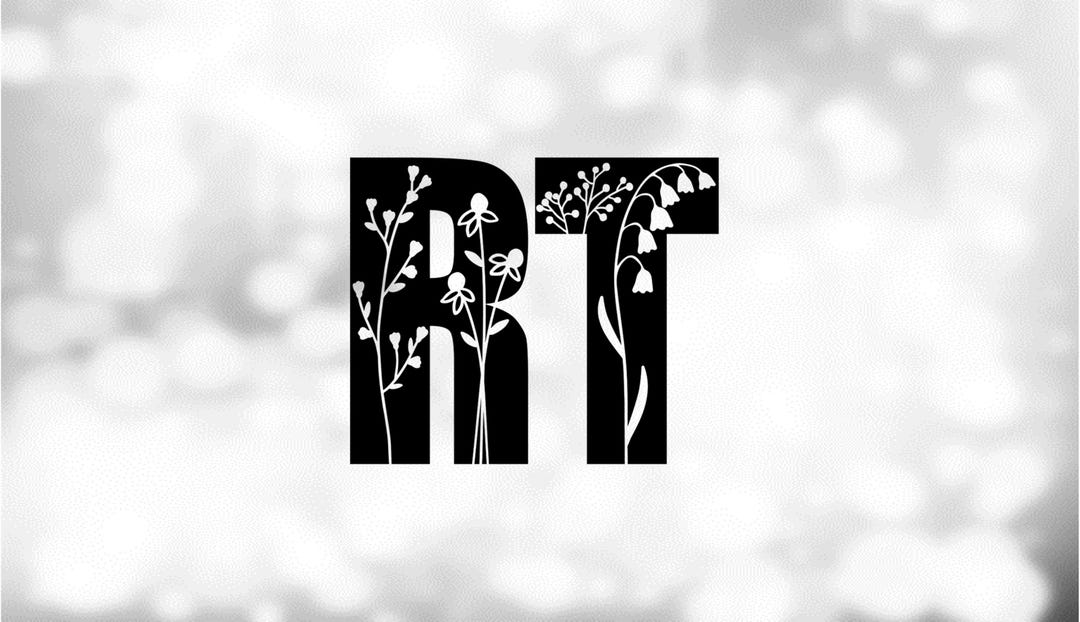 Medical Clipart: Black Letters "rt" W/ Wildflowers Cutout - Radiology ...
