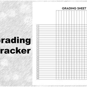 Printable Forms: Titled Grade Sheet / Tracker Form With Rows for Names ...