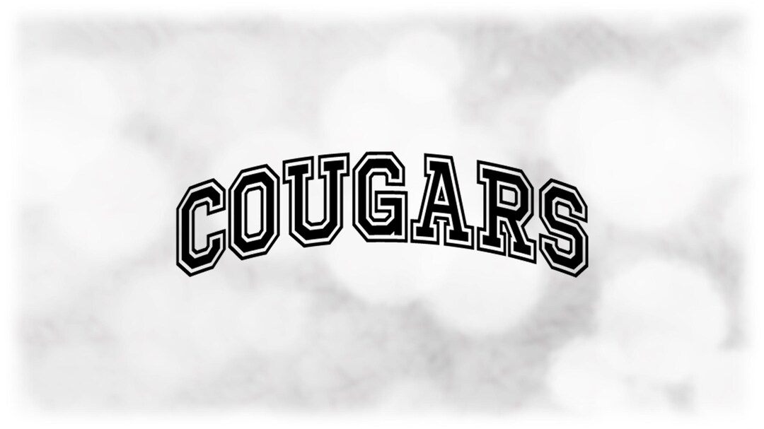 Sports Clipart: Black Bold Arched College Varsity Block Outline Style ...