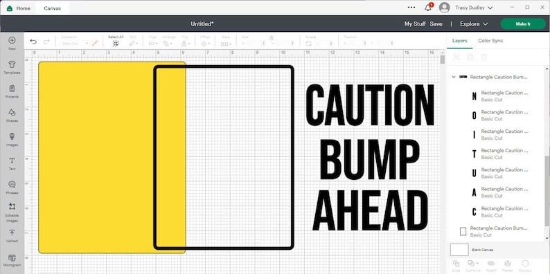 Shape Clipart: Rectangle Shape Bright Yellow "caution Bump Ahead" Sign ...