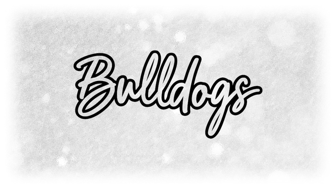 Sports Clipart: Script Cursive Style "bulldogs" Team Mascot Name Cutout ...