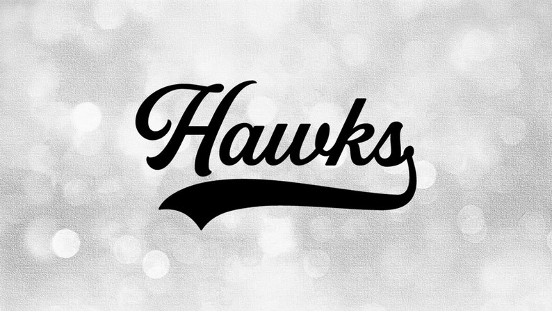 Sports Clipart: Black Word "hawks" Fancy Team Name in Baseball Style ...
