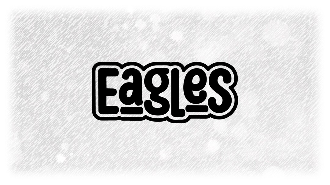 Sports Clipart: Black Team Mascot Name "eagles" in Fun Tubular ...