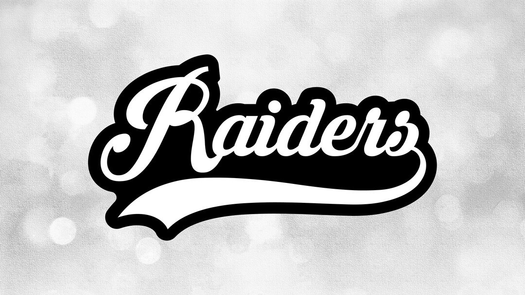 Sports Clipart: "raiders" Team Name in Baseball Type Lettering With ...