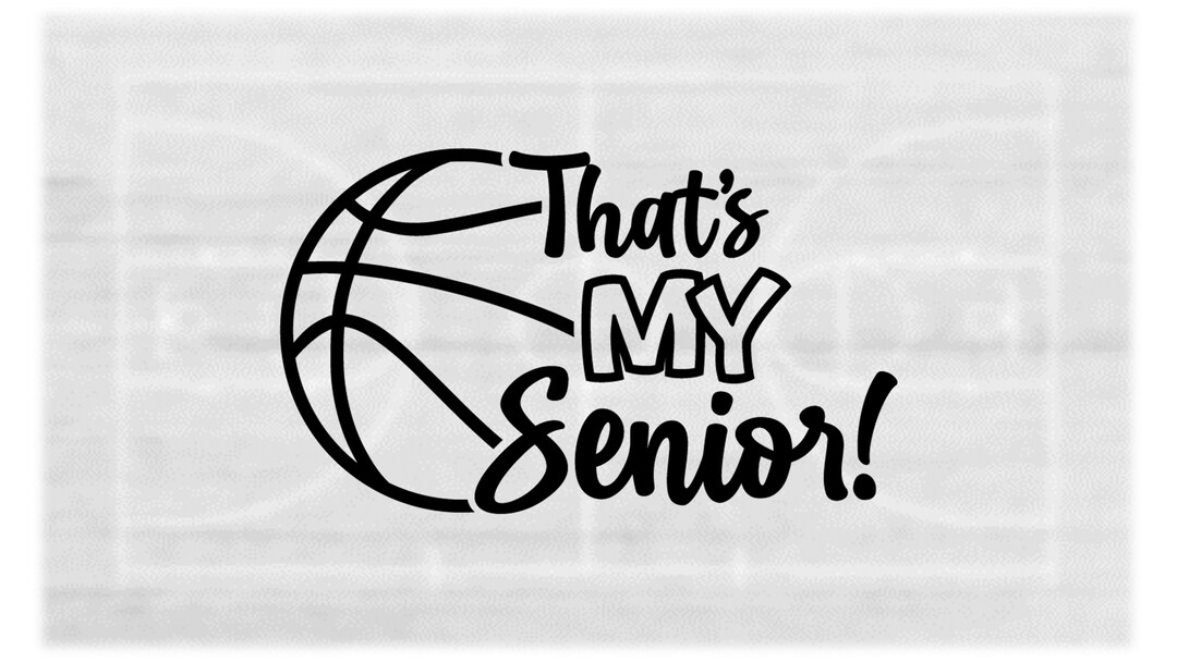 Sports Clipart: Bold Black Half Basketball With Script Words "that's My ...