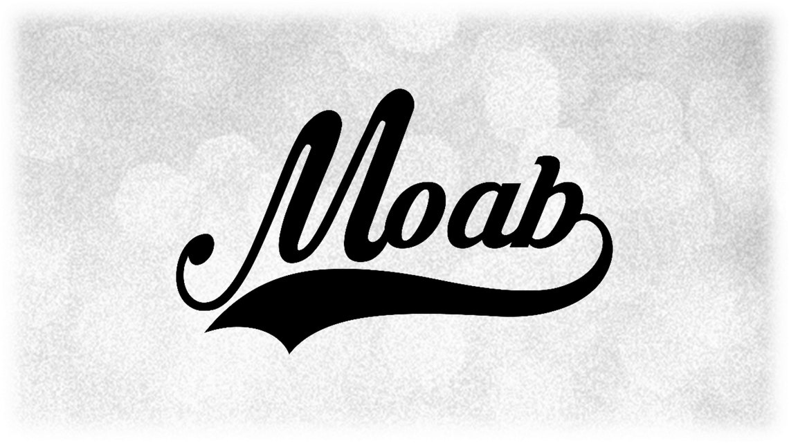 Geography Clipart: Black Word moab in Fancy Print | Etsy