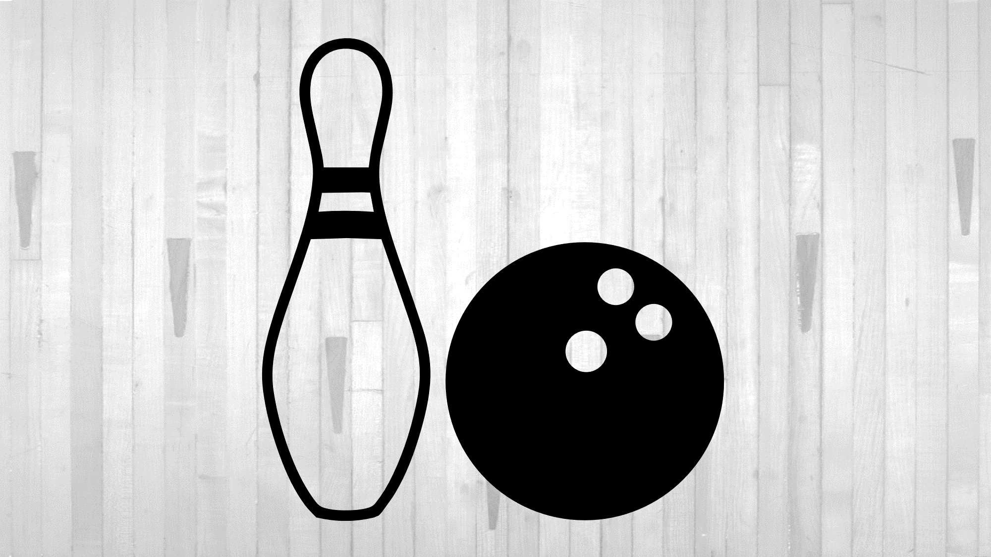 Sports Clipart: Black Simple Easy Bowling Pin Outline and Solid Bowling ...