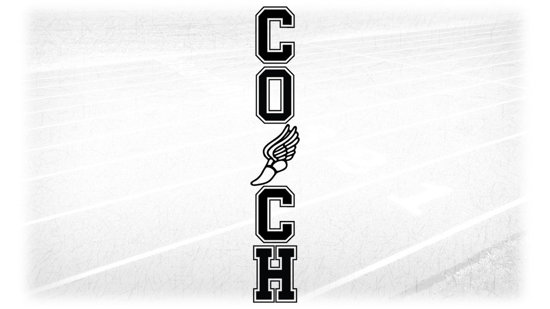Sports Clipart: Bold Word "coach" in College Type With Track & Field ...