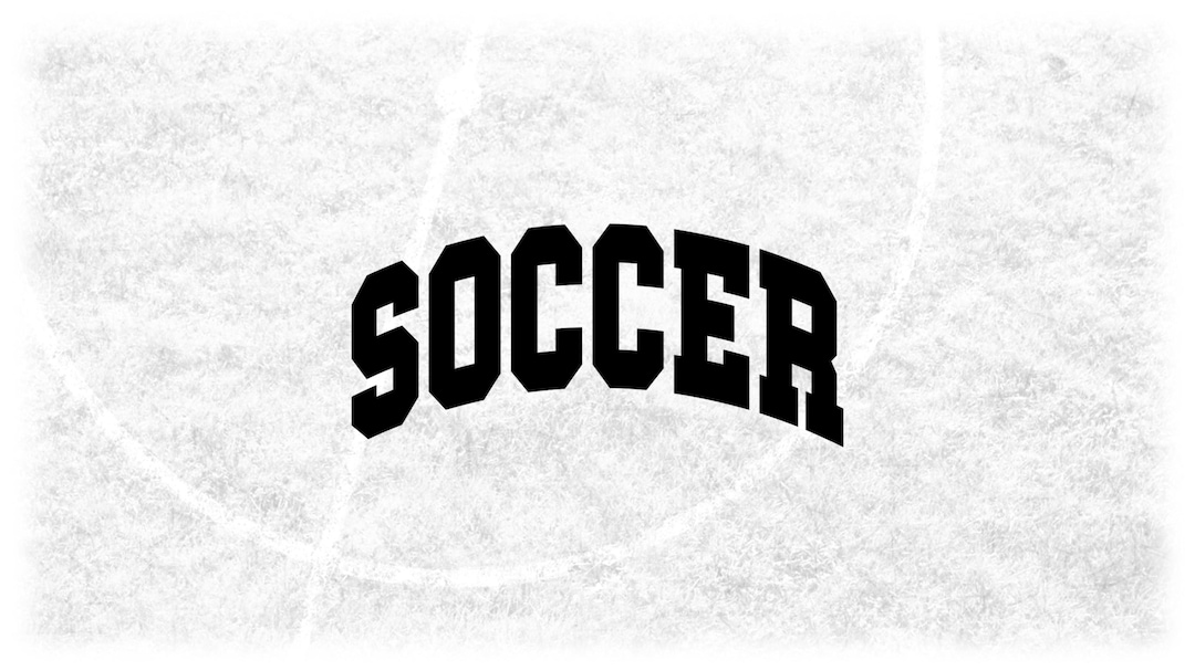Sports Clipart: Arched Black Bold Word soccer in College Varsity Style ...