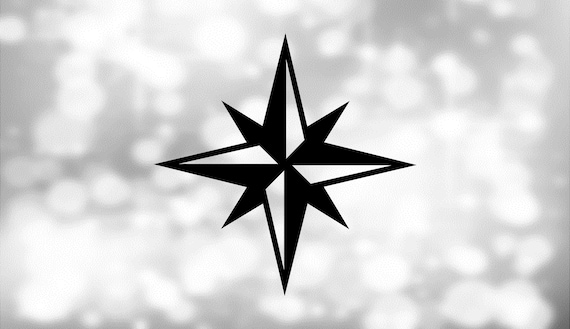 North Star Compass Clip Art