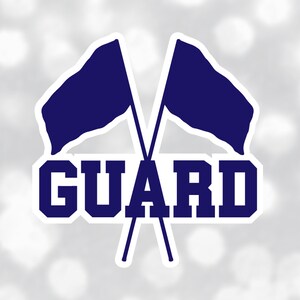 Sports Clipart: Blue Crossed Color Guard / Marching Band Flags With ...