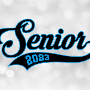 School Clipart: Blue/black Layered Word senior in - Etsy