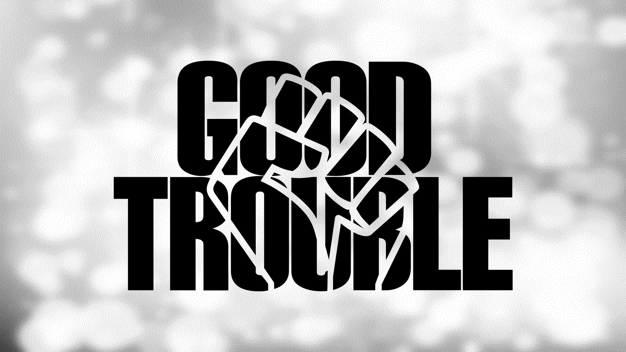 Clipart for Causes: Black Bold good Trouble Words | Etsy