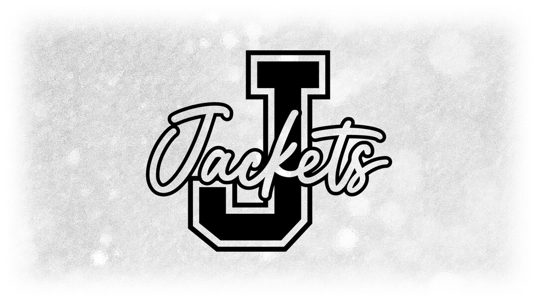 Sports Clipart: Black Script "jackets" Team Name Cutout of Large ...