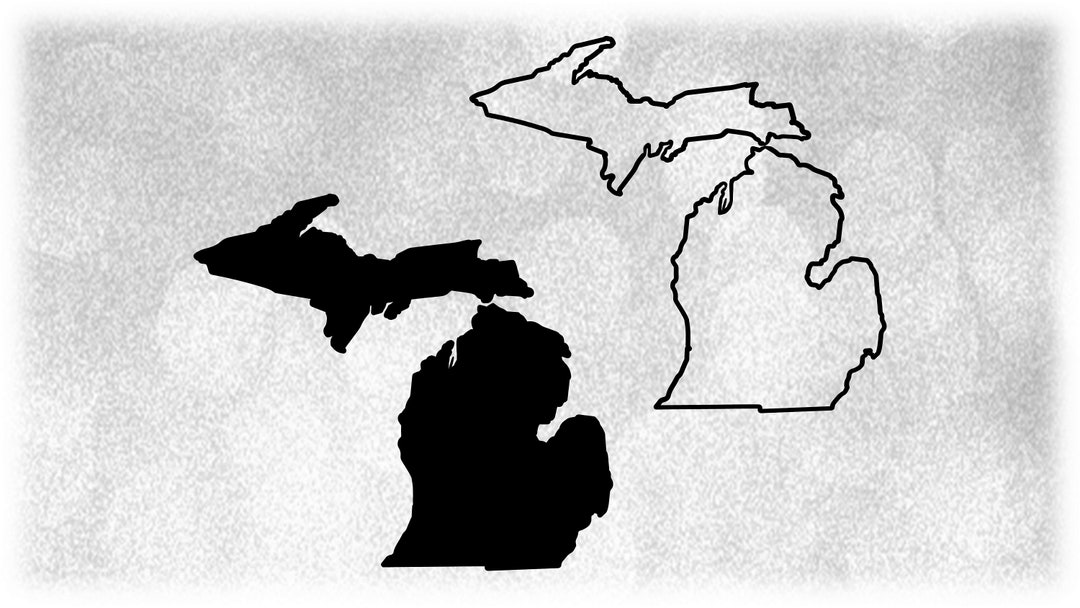 Geography Clipart: Solid Silhouette and Simple Thick Outline of the ...