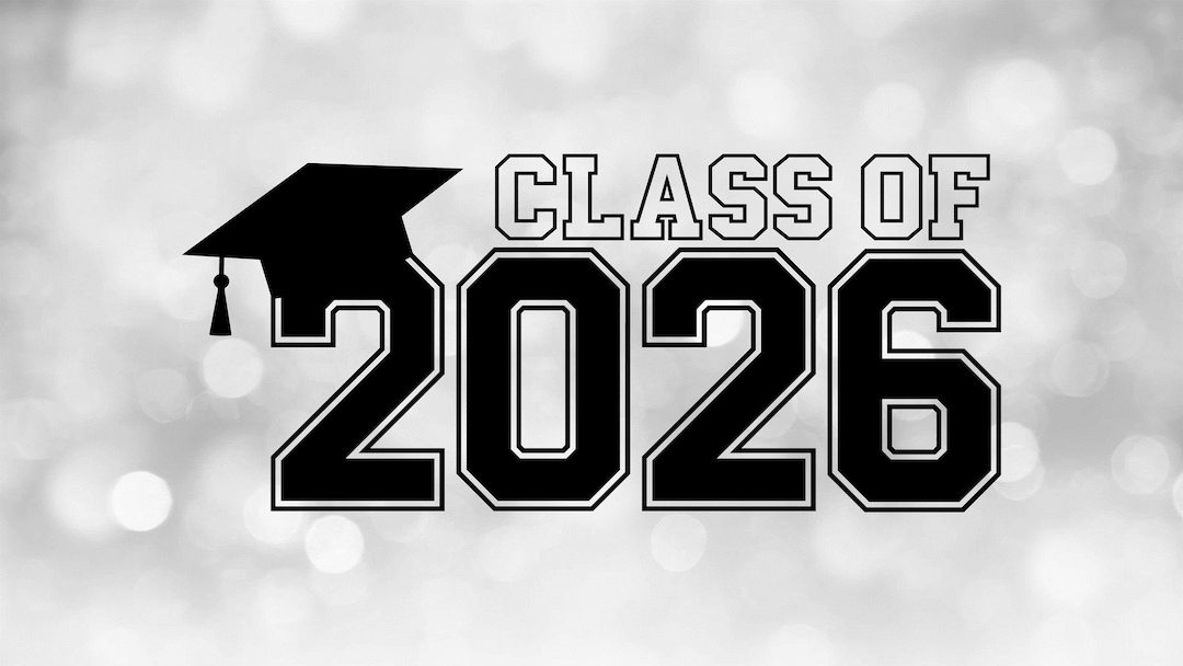 Educational Clipart: Class of 2026 in Bold Black College Style Letters ...