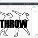 Sports Clipart: Track & Field Black Word throw W/ Female Discus and ...