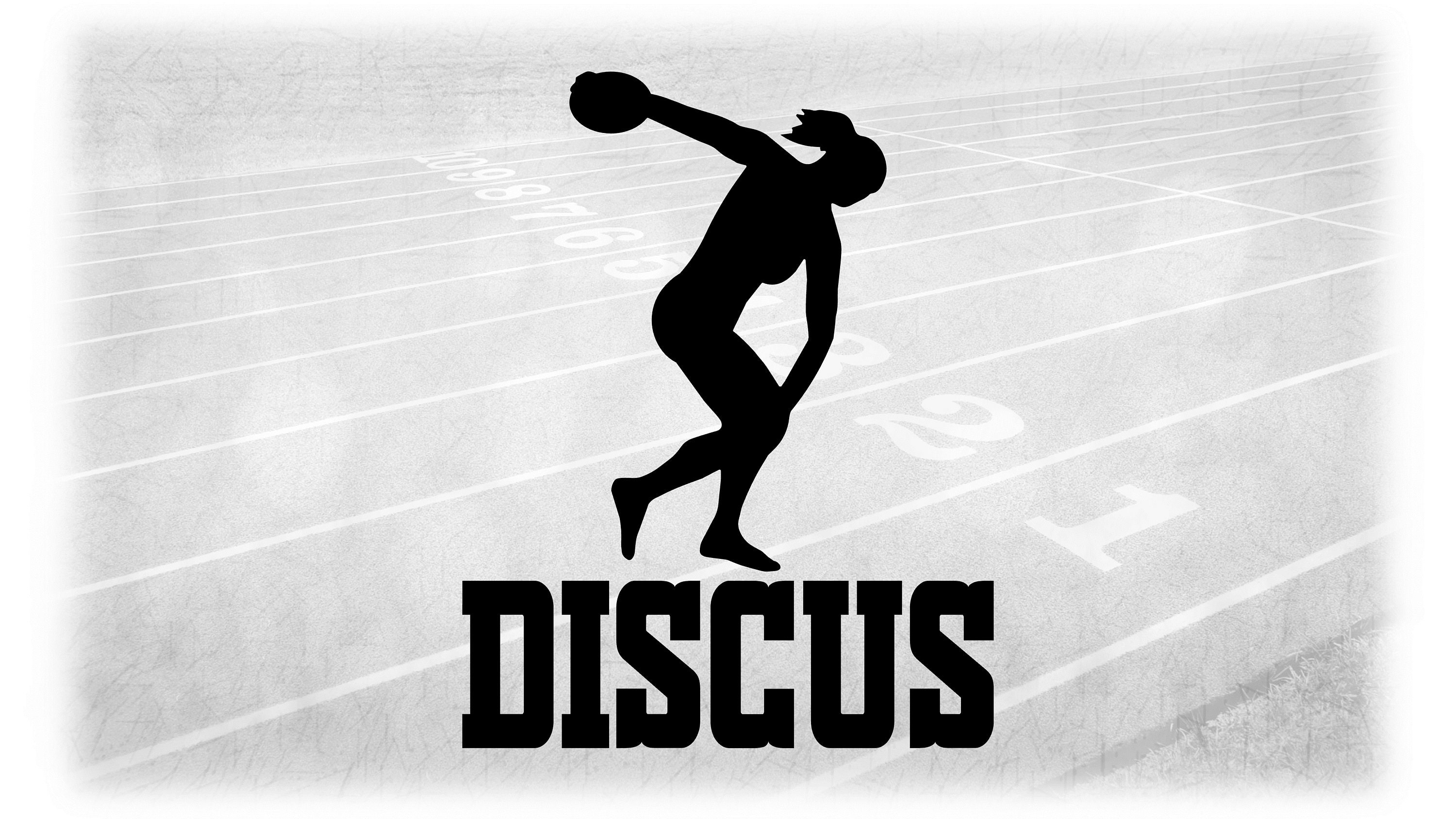 Girl Discus Silhouette