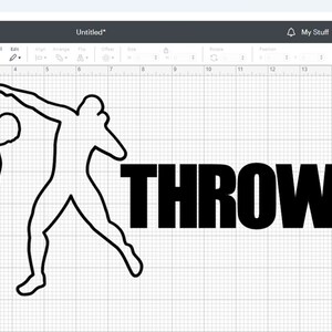 Sports Clipart: Track & Field Black Word throw With Male Discus and ...