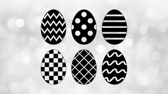 Holiday Clipart: Six Easter Egg Patterns Polka Dots - Etsy