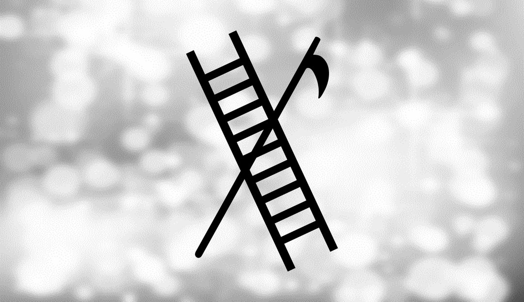 Shape Clipart: Black Firefighter Rescue Hook and Ladder Tool ...