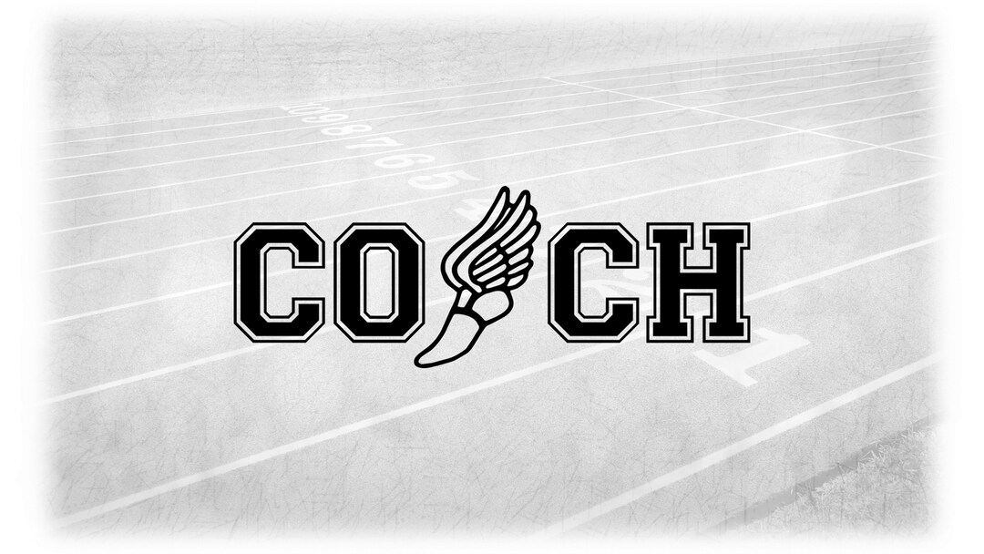 Sports Clipart: Black Word "coach" in Collegiate Block Type W/ Wing ...