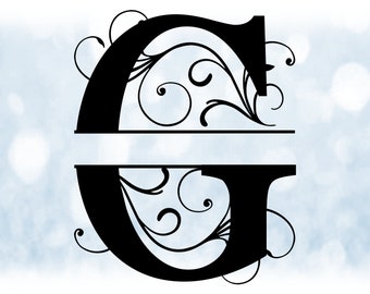 Split Monogram G - Etsy
