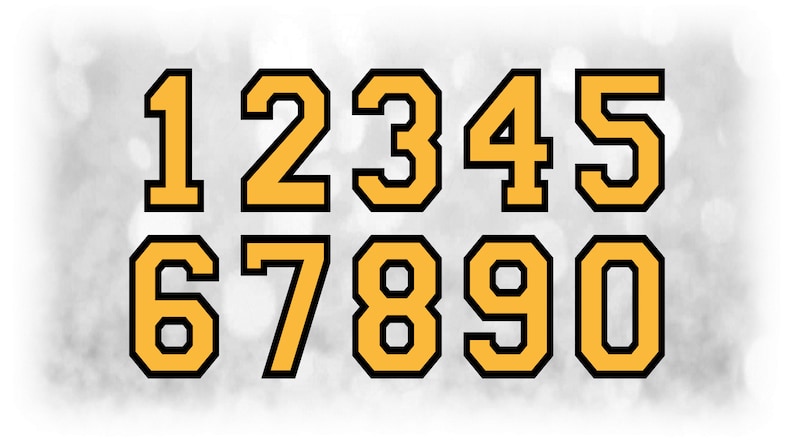 Sports Clipart: Jersey Number Templates Grouped on ONE Single Sheet ...